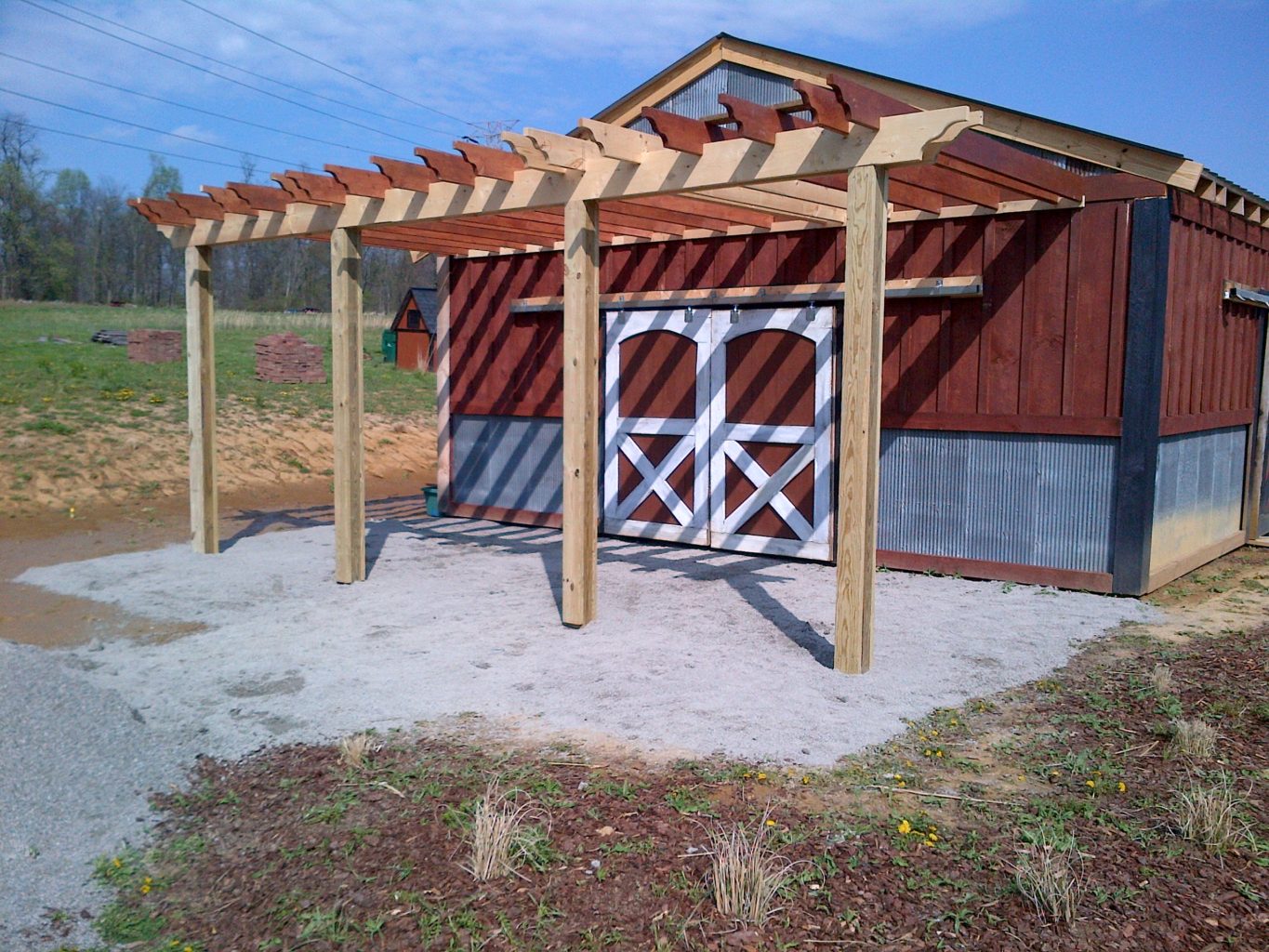 Farm Update - The Barn Pergola / Kitchen Project Underway - Old World ...