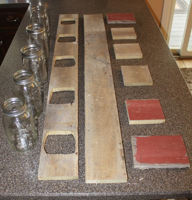 Creating A Mason Jar Centerpiece From Old Barn Wood Or Pallets